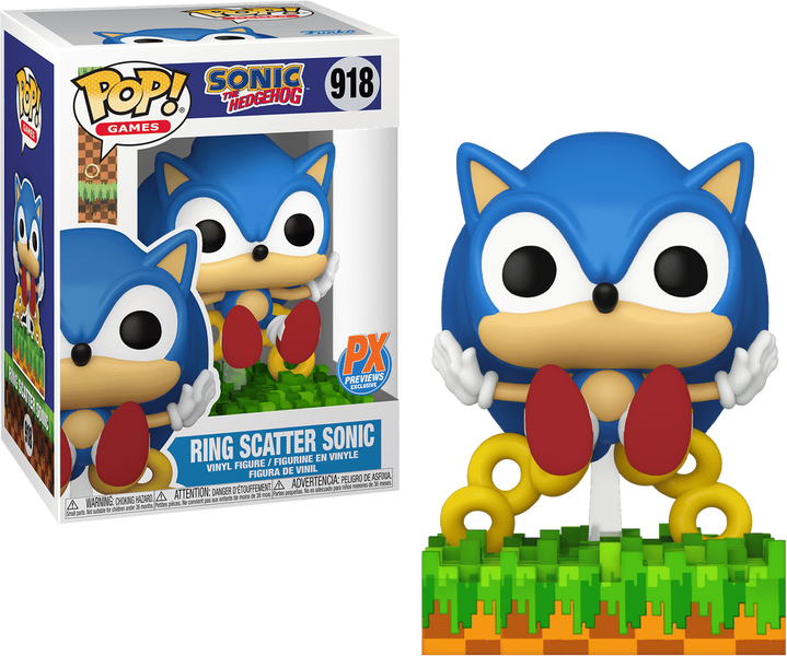 Funko POP! Games: Sonic The Hedgehog - Ring Scatter Sonic (PX Previews ...