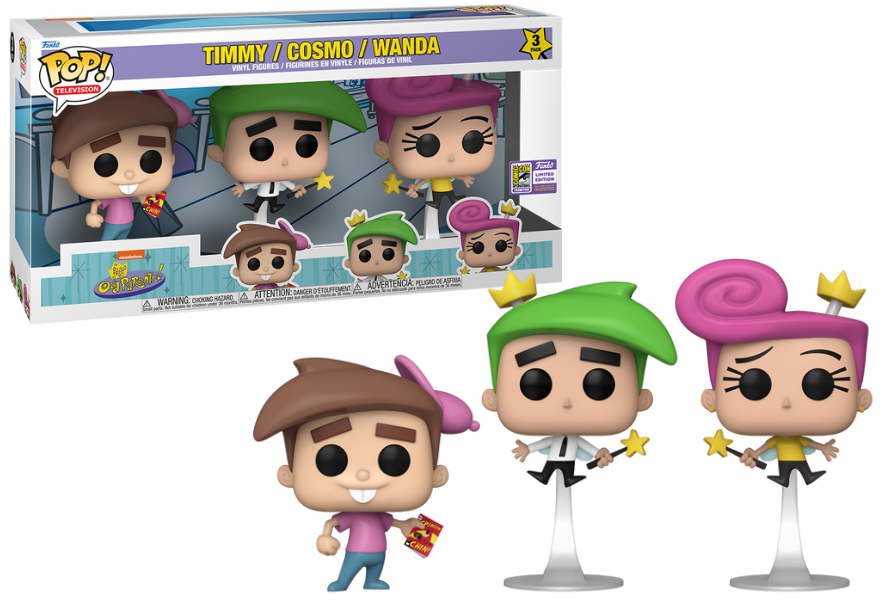 Funko POP! Television: Fairly Odd Parents - Timmy / Cosmo / Wanda (202 ...