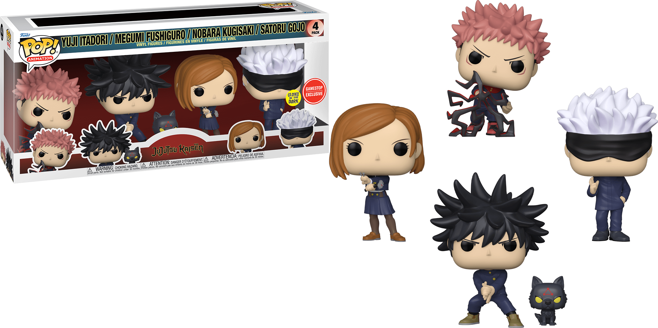 Funko POP! Animation: Jujutsu Kaisen - Yuji Itadori / Megumi Fushiguro ...