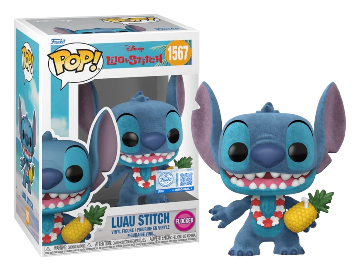 Funko POP! Disney Lilo & Stitch - Luau Stitch (Flocked)(Target/Funko S ...